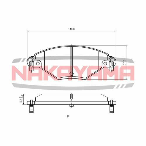 Колодки тормозные дисковые Nakayama hp8021ny