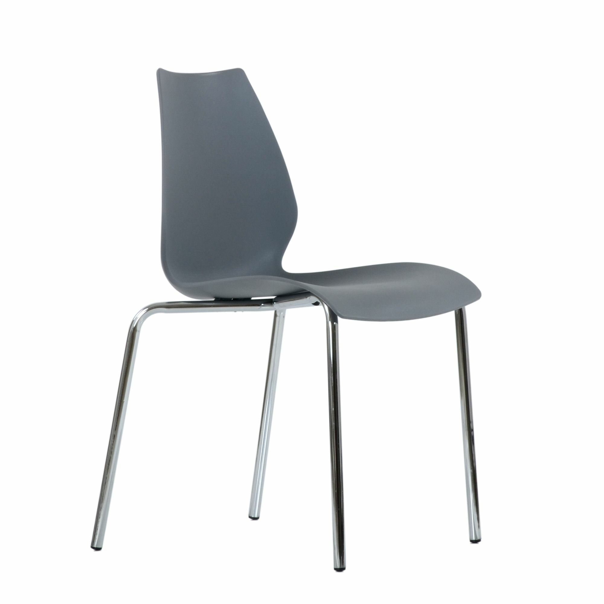 Стул Lili STOOL MARKET серый, пластик, металл, твердое сиденье, без подлокотников