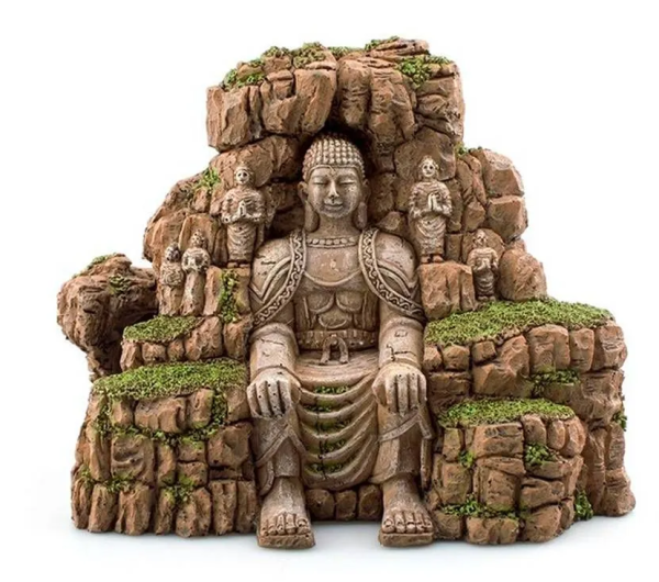 Декорация Prime "Будда в Скале", для аквариума/террариума, пластик