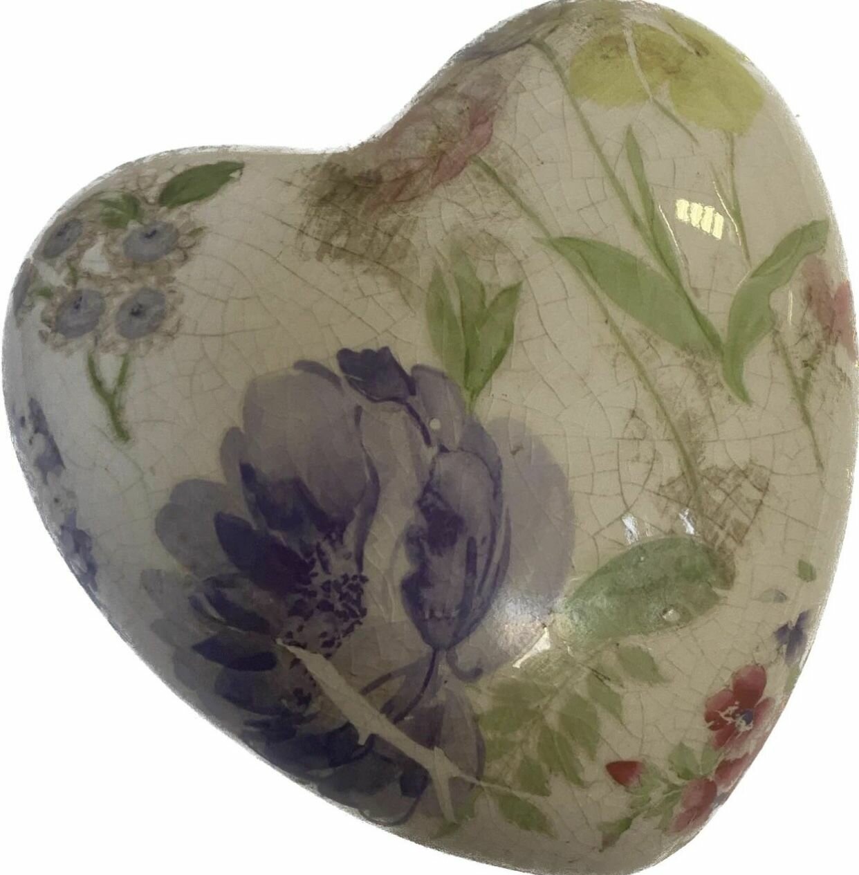 Статуэтка Сердце ROYAL GARDEN Co. UK Деколь Акварель 10 см