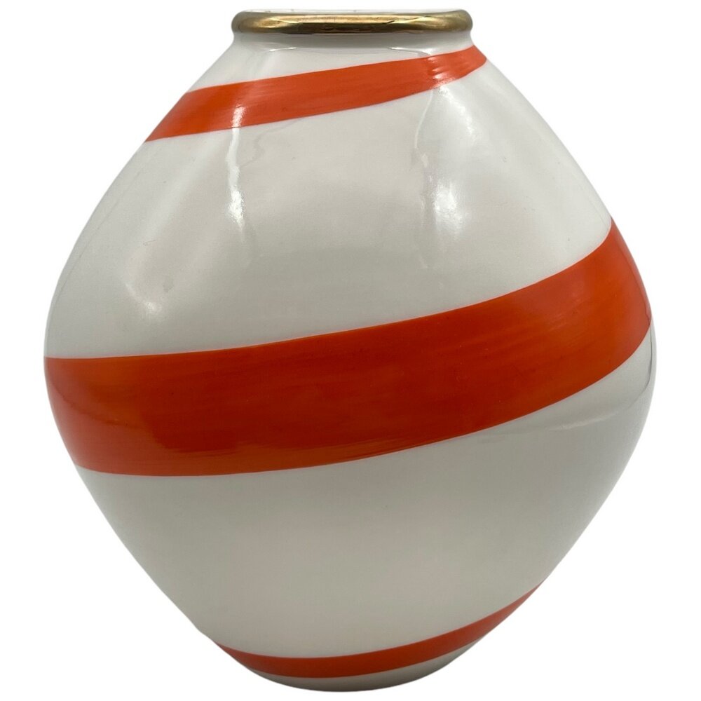 Ваза "Вращение", 17 см, автор формы и росписи Семенов В. Л, фарфор, роспись, 1960-1970 гг, ЛФЗ, СССР