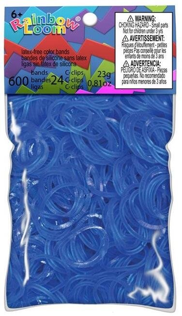 Гелевые резиночки. Голубой Jelly Bands. Ocean Blue