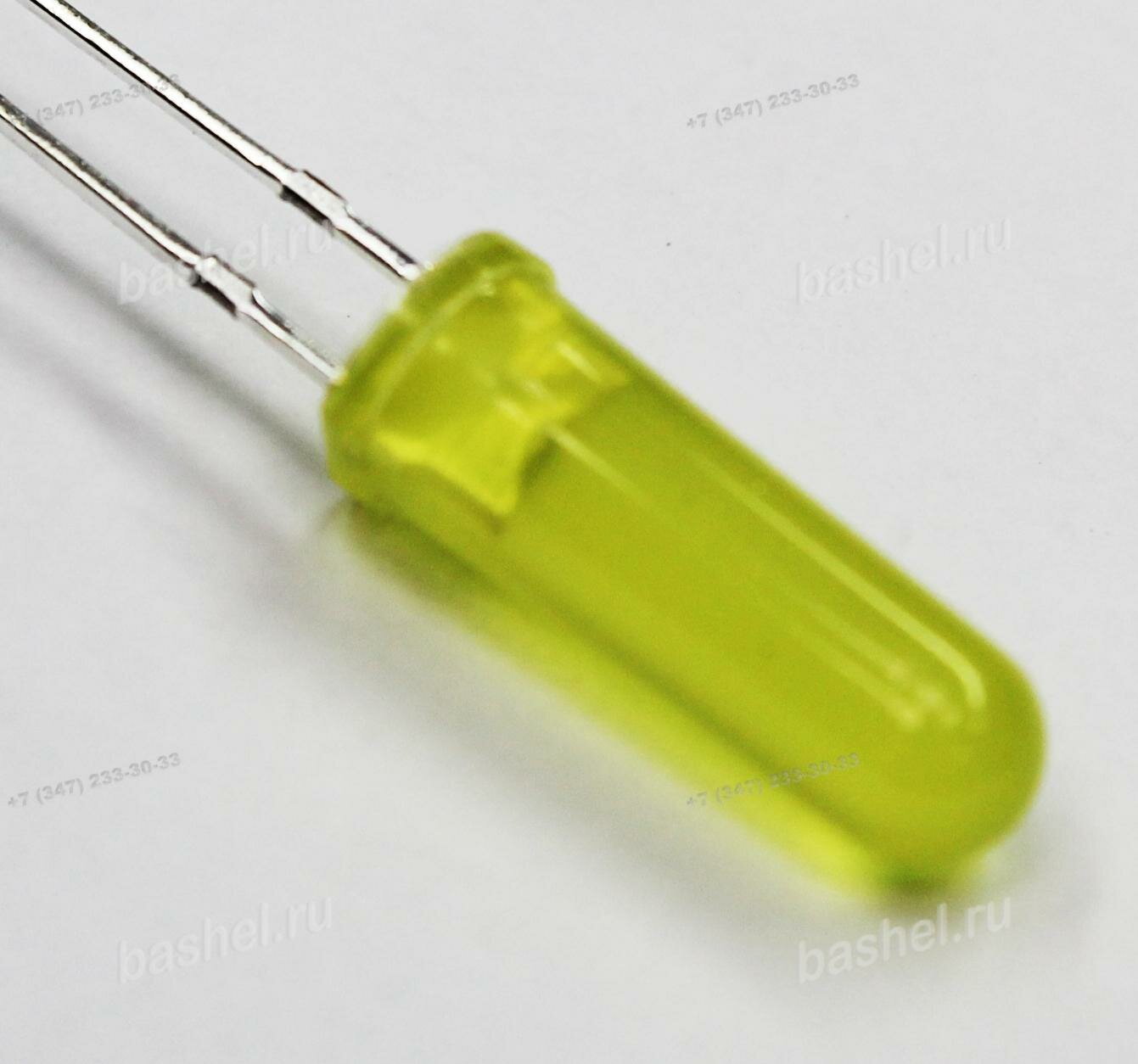 LED DIP 5mm DFL-5AY4MW-14.5mm, Светодиод, круглый матовый 5мм, высота 14,5мм. жёлтый, 5000mcd, 120°, 2.2V