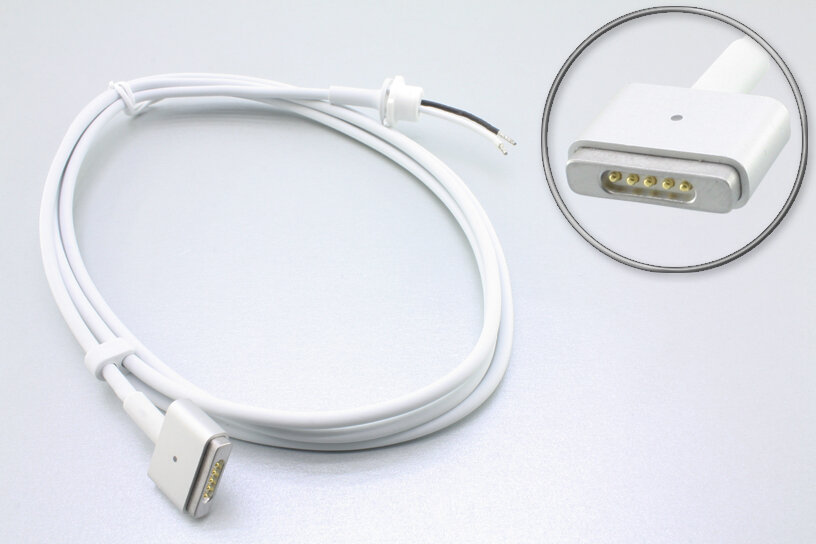 Кабель со штекером Magsafe2, T-образный, для адаптера (блока) питания 45W- 65W, зарядного устройства ноутбука Apple.