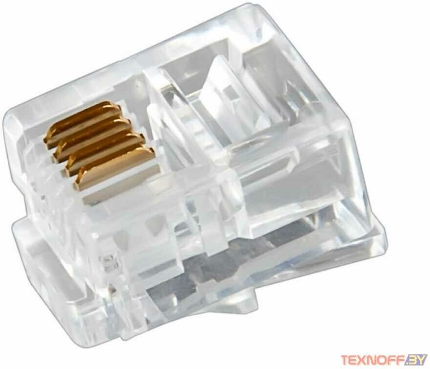 Коннектор RJ-12, телефонный Rexant (6Р-4С) (05-1012)