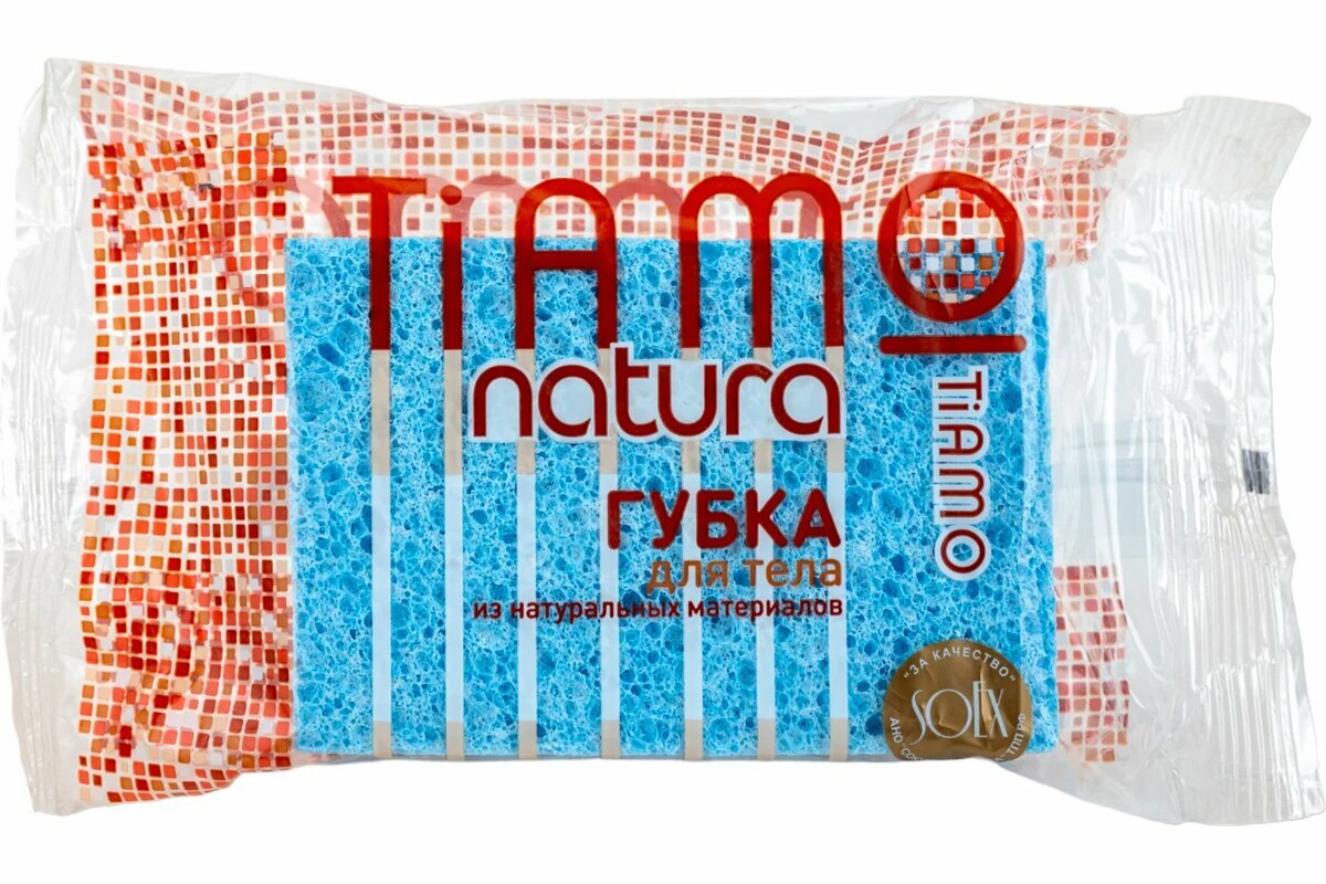 TIAMO Natura ORIGINAL губка для тела из натуральной целлюлозы, безопасная и мягкая
