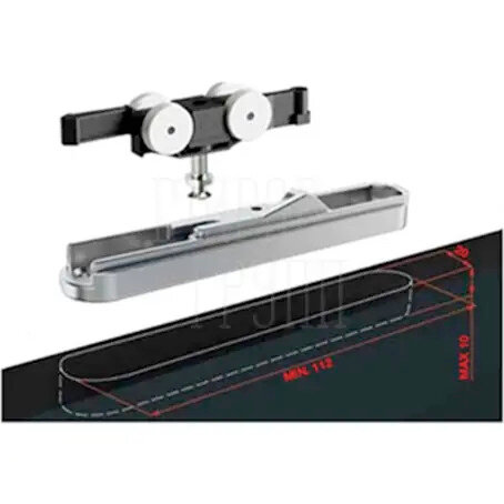 Раздвижная система Terno Scorrevoli Eckettica на 1-дверь до 80 кг без доводчиков анодированное серебро