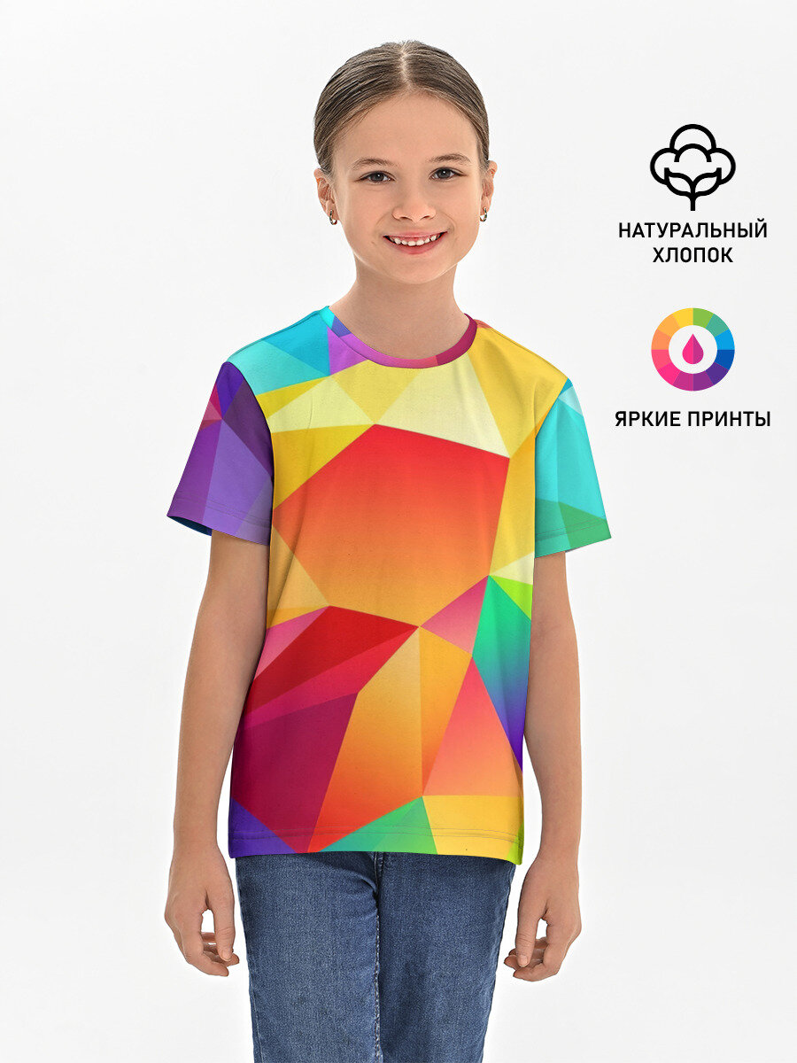 Футболка хлопковая детская Яркая мозаика