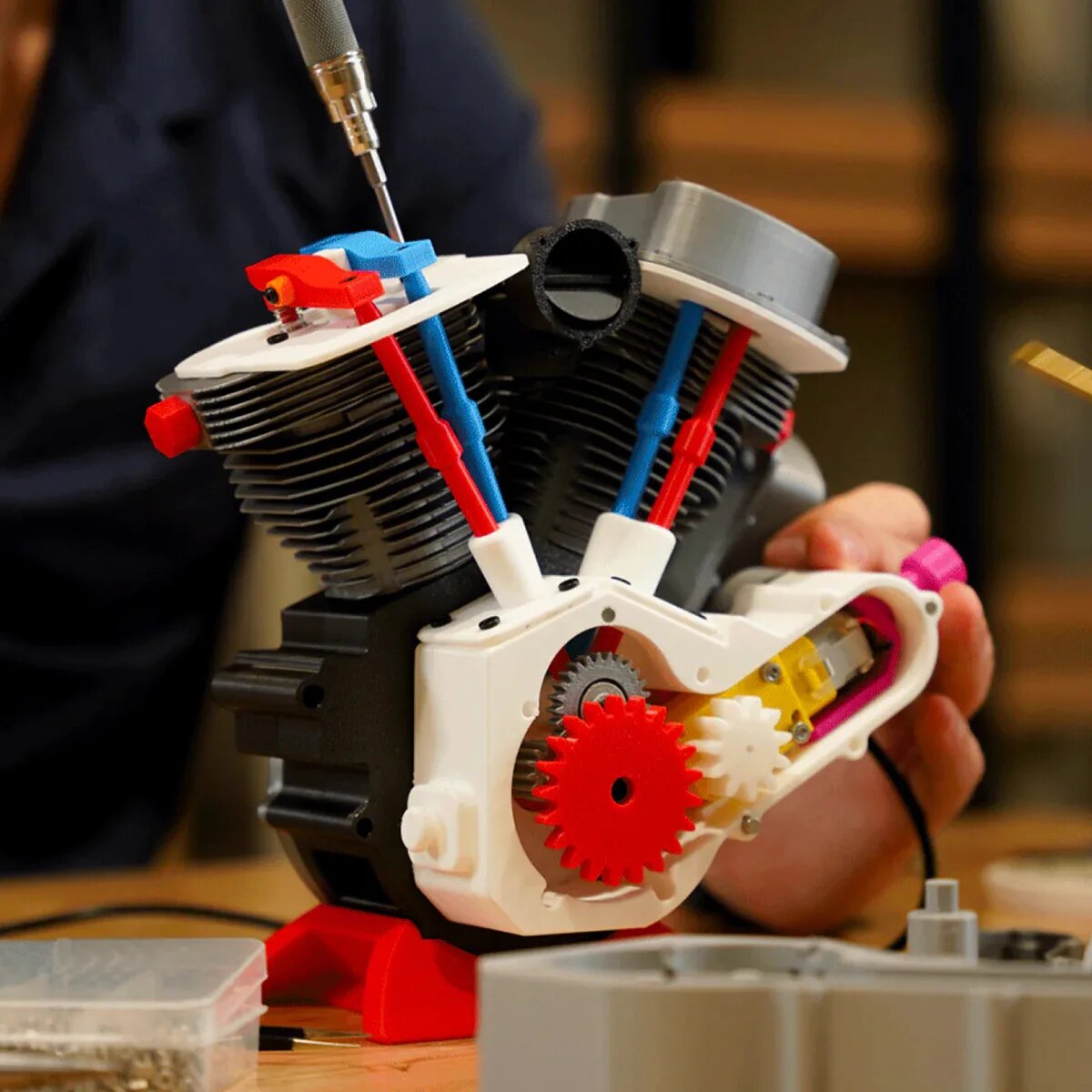 Комплект компонентов модели двигателя 005 LIXIU для Bambu Lab 2 sets