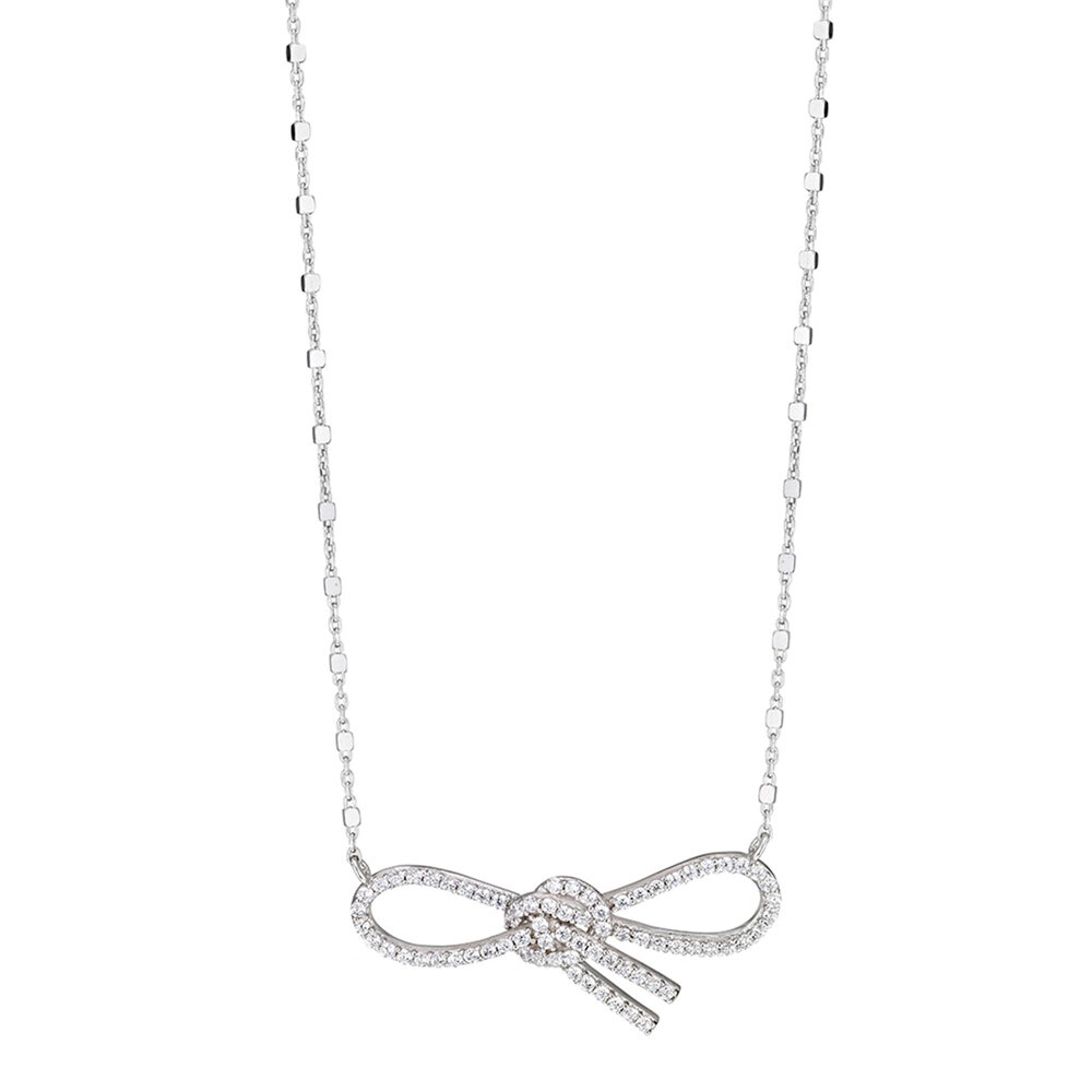 Колье, серебро, 925 проба, родирование, фианит