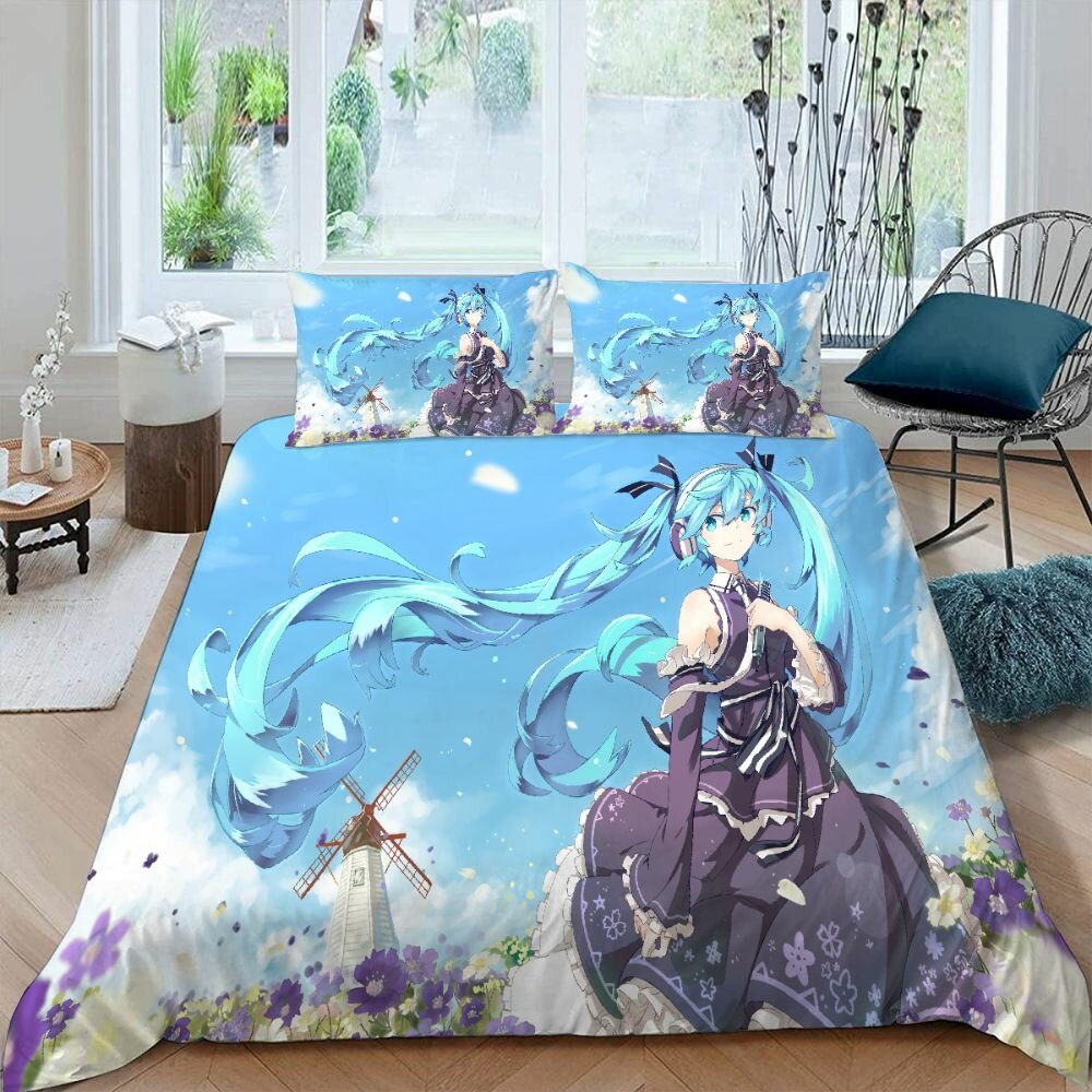 Пододеяльник, Постельное белье 1,5 спальное / 2-х , Hatsune Miku