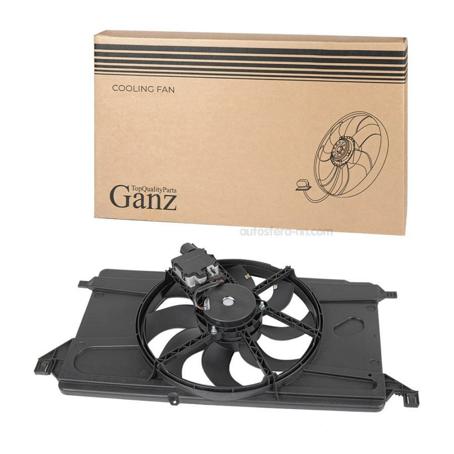 GANZ GIC06509 Вентилятор радиатора в сборе (с модулем) FORD C-Max 07-10/Focus 04-12 GANZ GIC06509