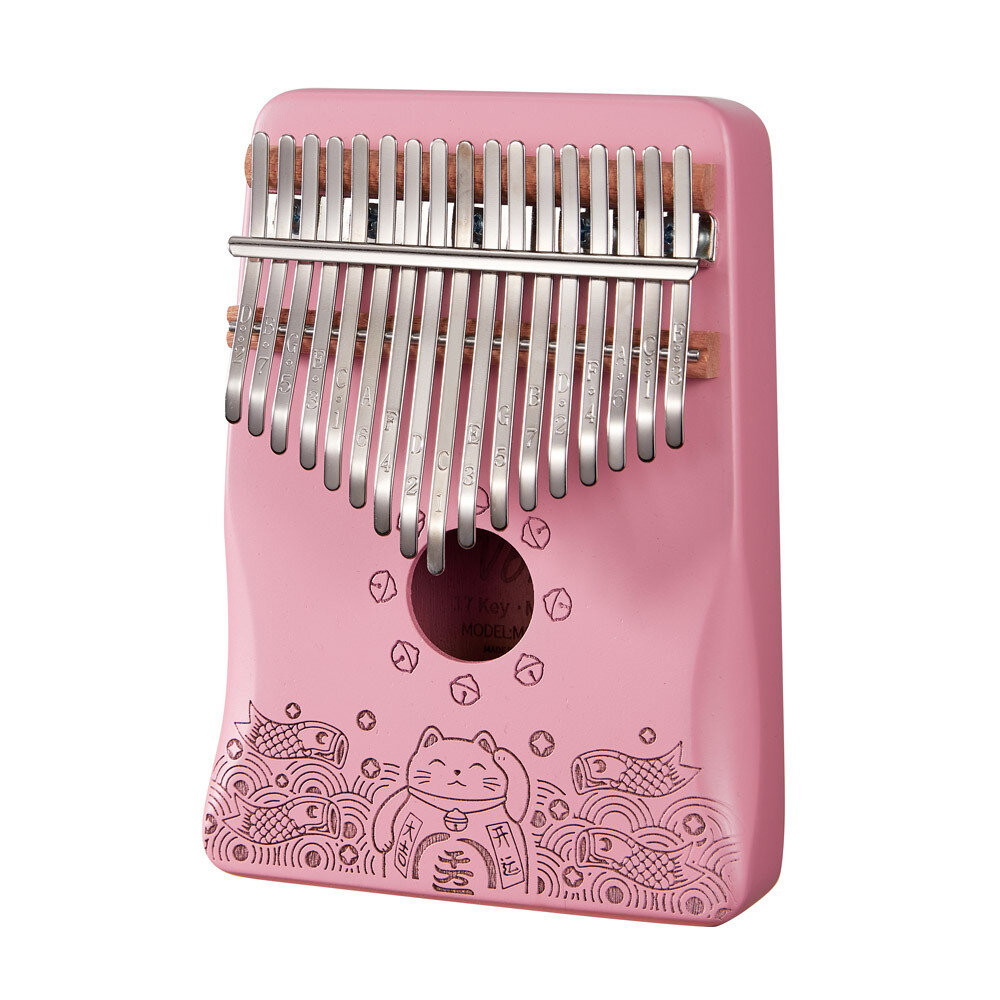 17-клавишная полностью цельная шпонированная древесина Kalimbas Thumb Piano
