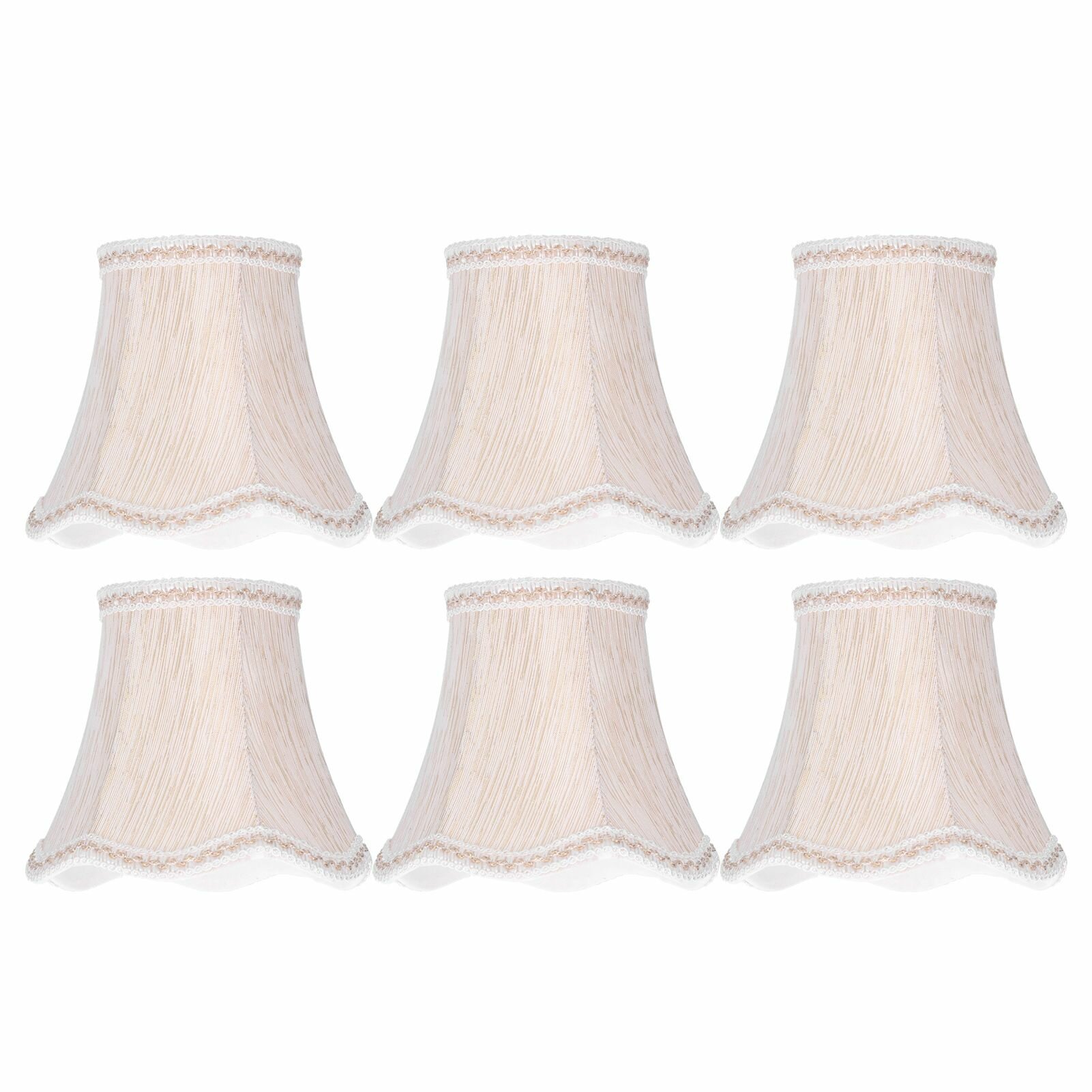 6шт Тканевые абажуры в европейском стиле, для люстр и настенных светильников, чехлы для ламп