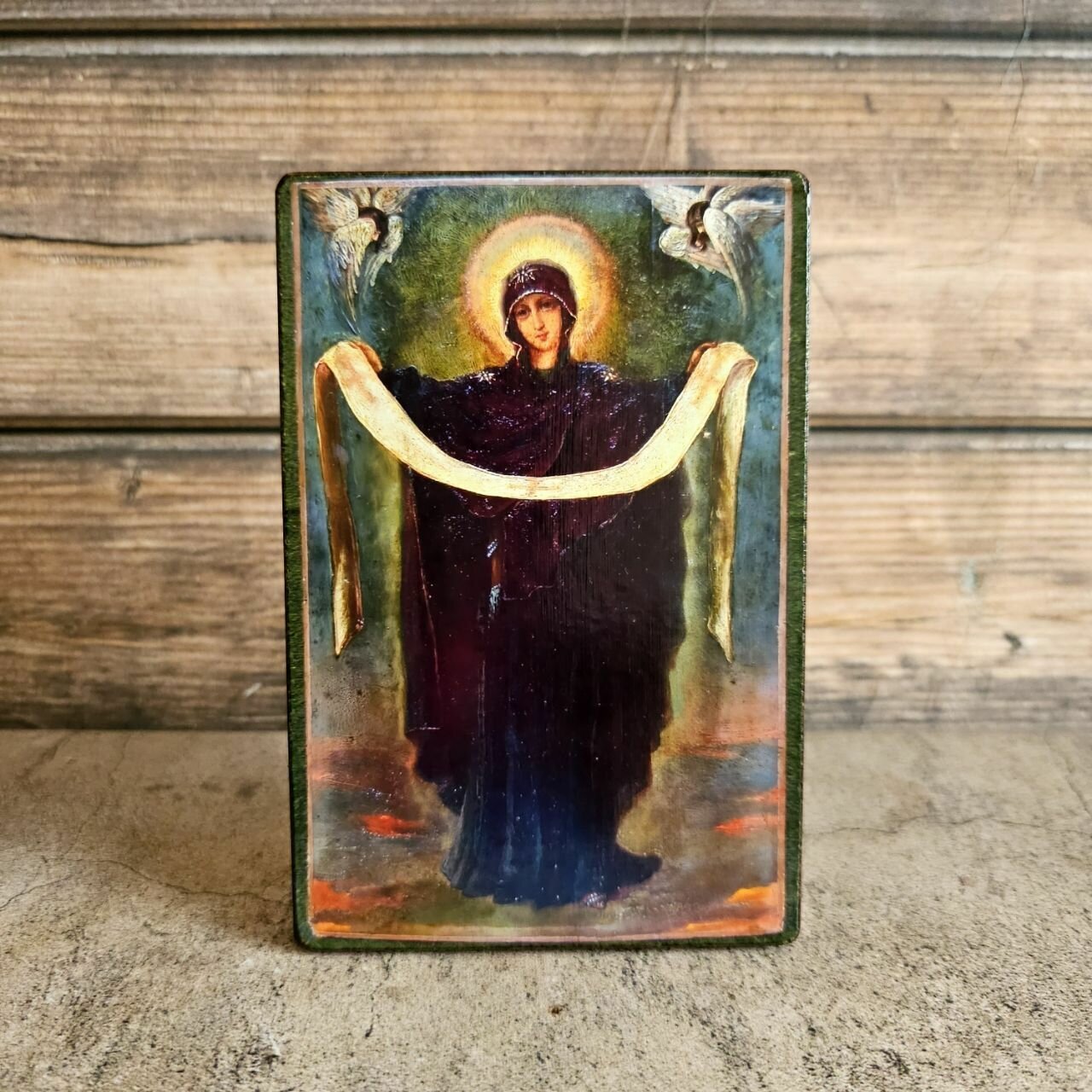 Освященная икона Покров Пресвятой Богородицы XV век, 19*29 см