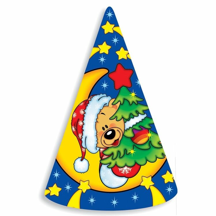 Колпак С НГ Медвежонок 6 шт