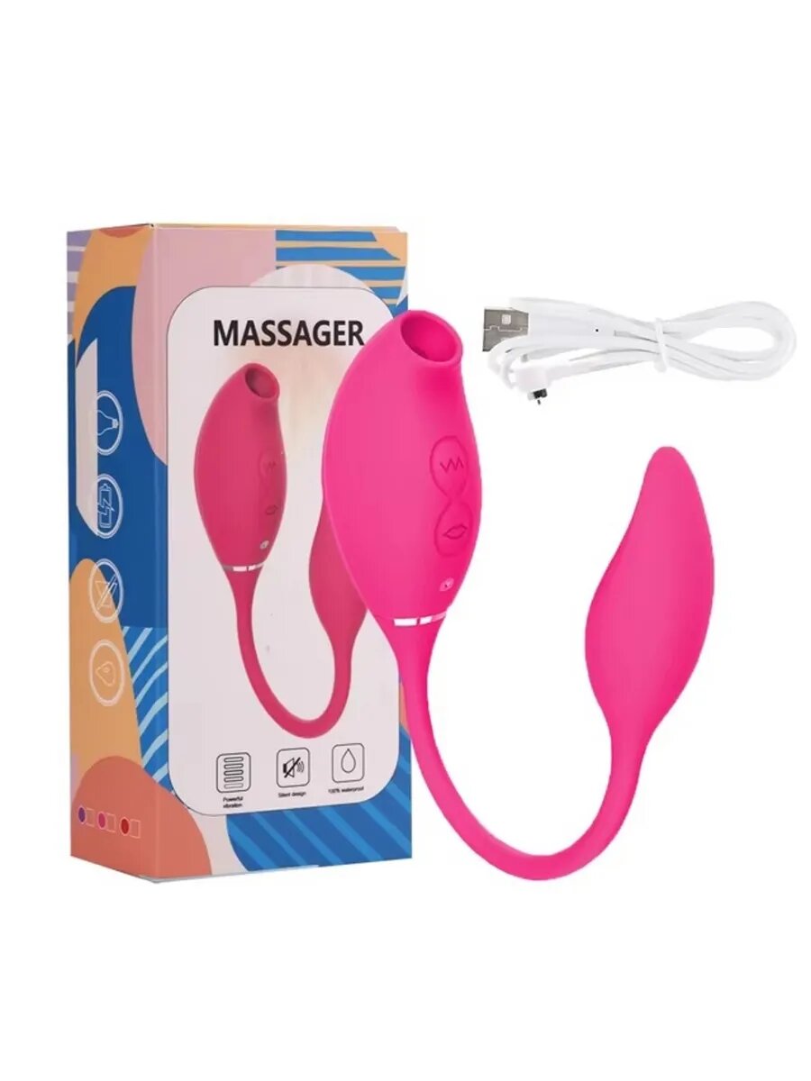 Вакуумно-волновой вибратор стимулятор птица, розовый цвет