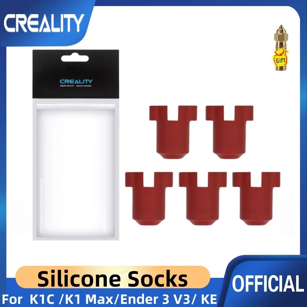 Силиконовые носки Creality Red-5pcs для K1C/K1 Max/Ender 3 V3/KE