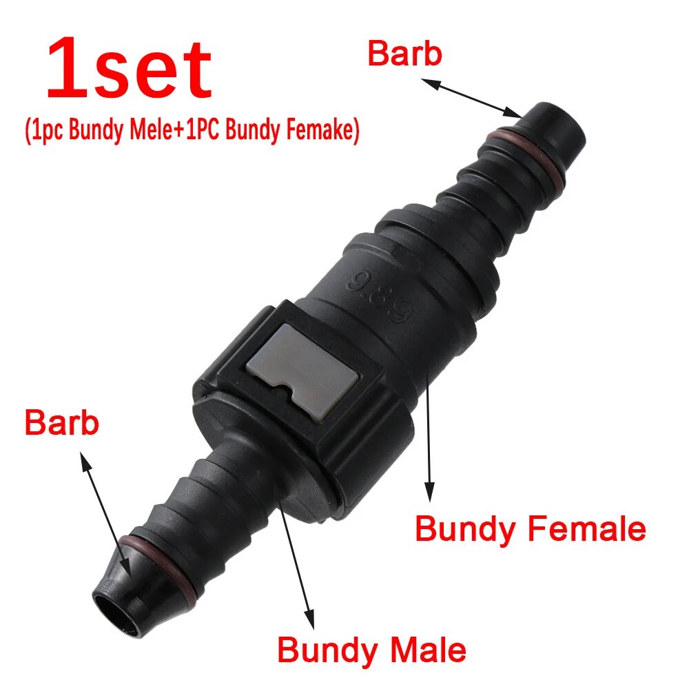 1 шт. быстроразъемный соединитель топливной линии, соединитель для мотоциклетного шланга, Соединитель 8 мм, Женский 9,89, прямой быстроразъемный топливный шланг