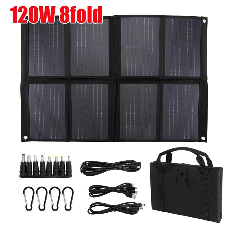 Складная солнечная панель 120W 8fold Black
