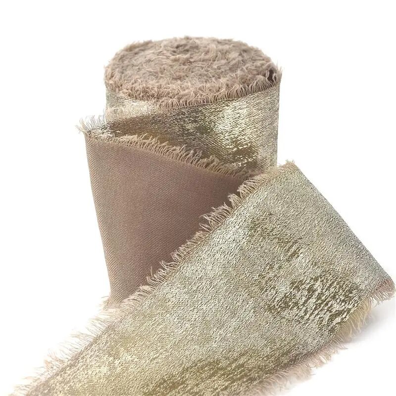 Золотая блестящая лента из полиэстера 5 ярдов 16