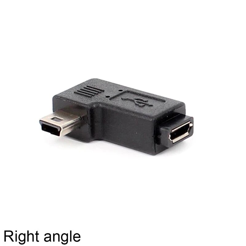 Мини USB адаптер 90 градусов черный Right