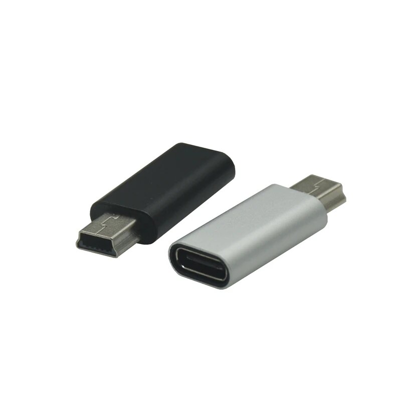 Адаптер USB C - Mini USB 2.0, черный — фото 1