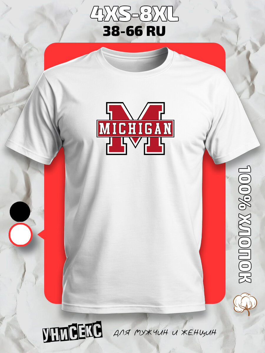Футболка с принтом Мичиган Michigan