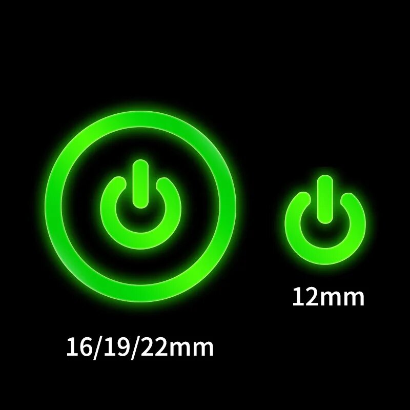 Кнопочный переключатель питания 12 В без фиксации Φ переключатель для запуска и остановки 220 В с подсветкой ПК мгновенный металлический механический "ангельские глазки"