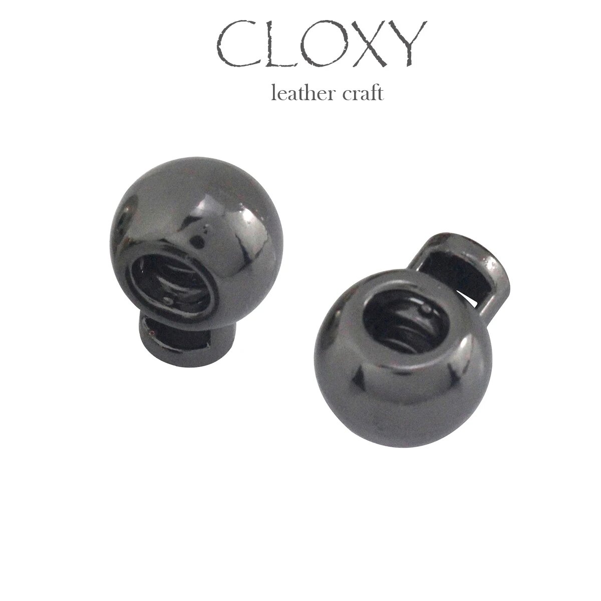 CLOXY Стопоры-пряжки металлические Gun black 2 шт.