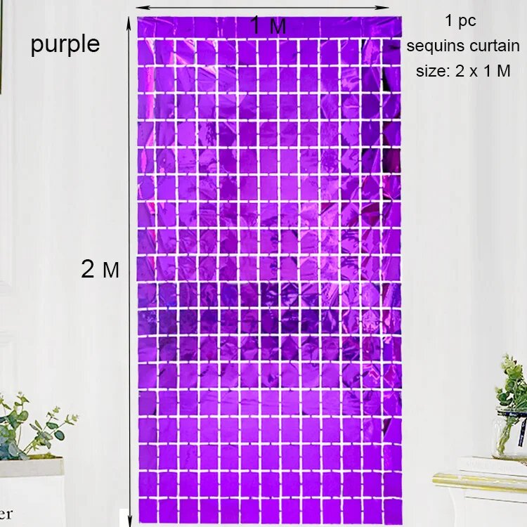 Фольгированная занавеска-фон parehope 2x2 м Фиолетовый, purple
