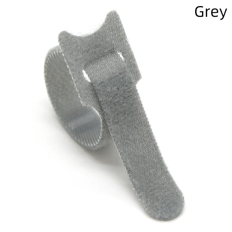 150 мм многоразовые крепежные кабельные стяжки, лента на липучке, кабельные 150mm x 10pcs, Grey