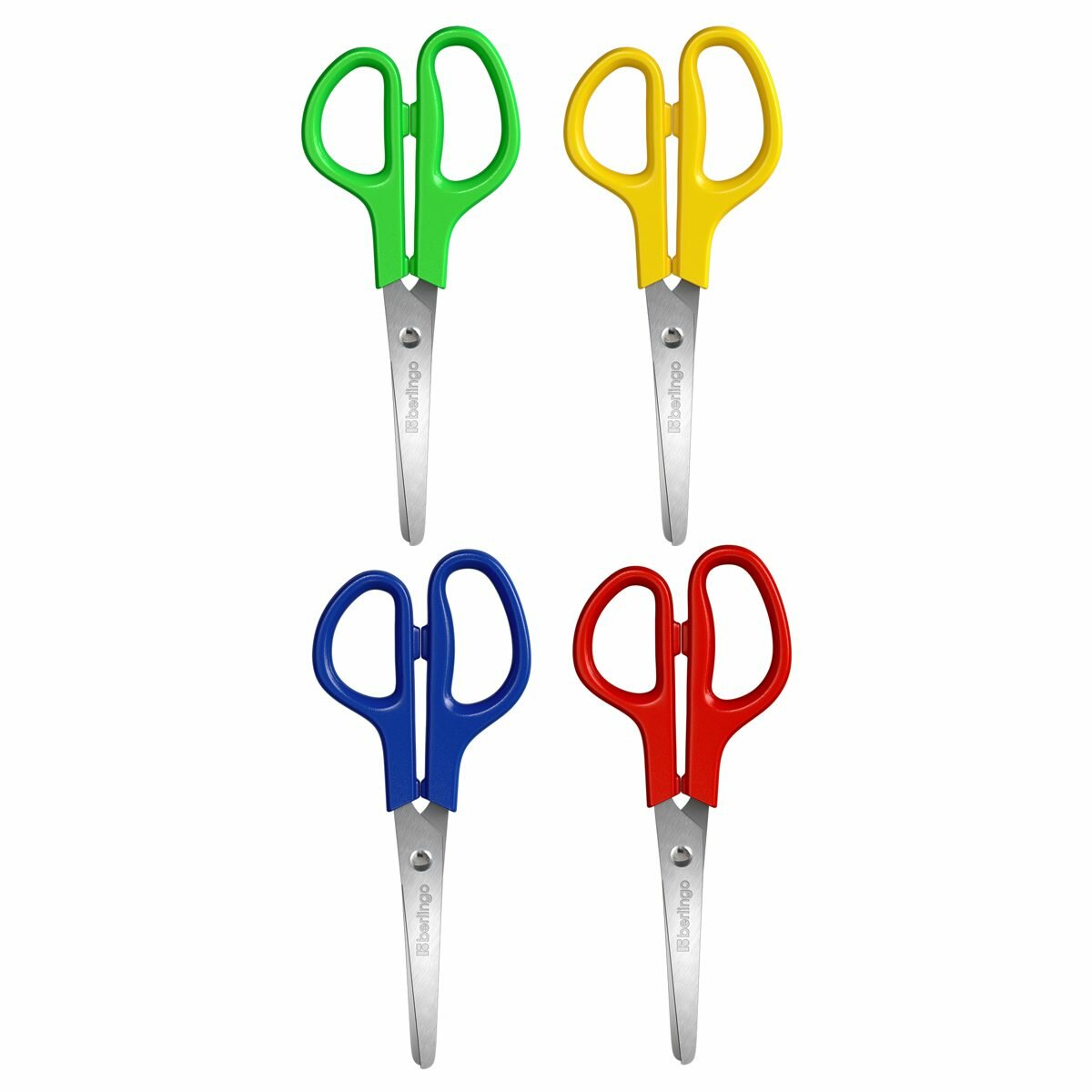 Ножницы детские Berlingo, 135мм, закругленные, европодвес (DNn_14023), 12шт.
