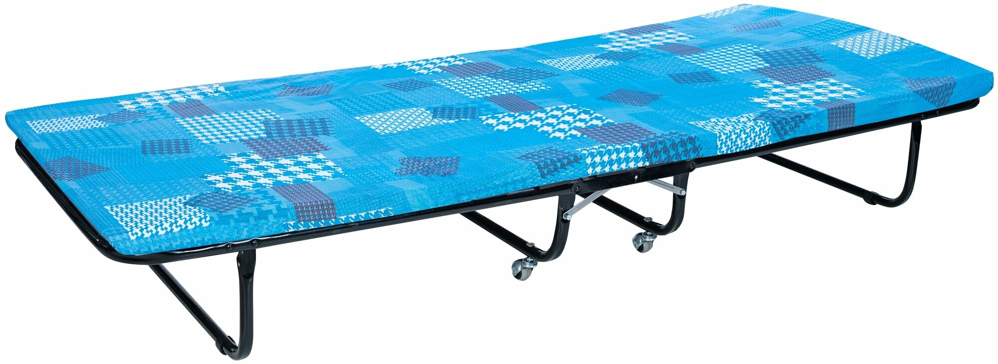 Раскладушка Leset 206, ортопедические ламели, стальный каркас, нагрузка до 120кг, черная