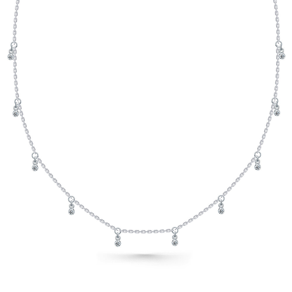 Колье, белое золото, 585 проба, бриллиант