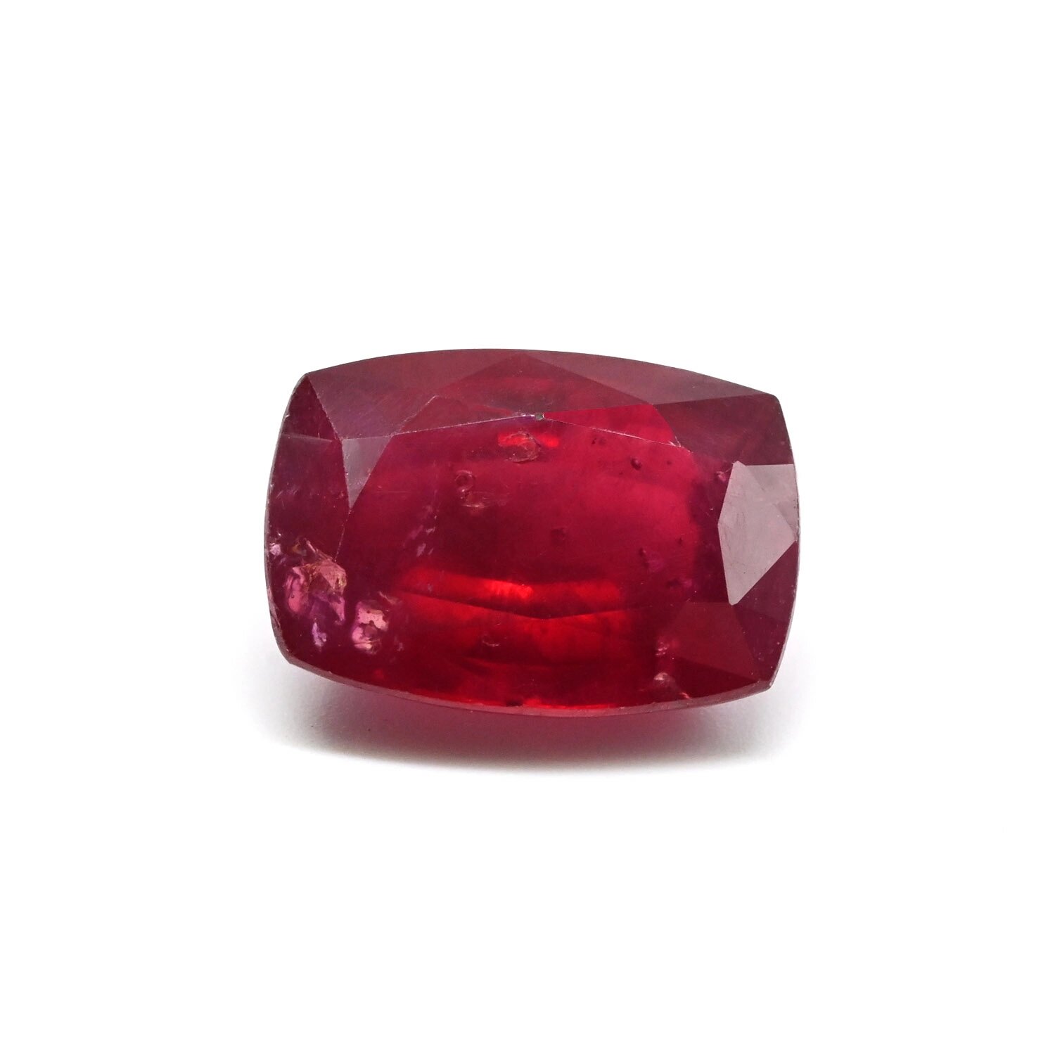 Кабошон рубин прямоугольник граненый 10*14мм, 10ct