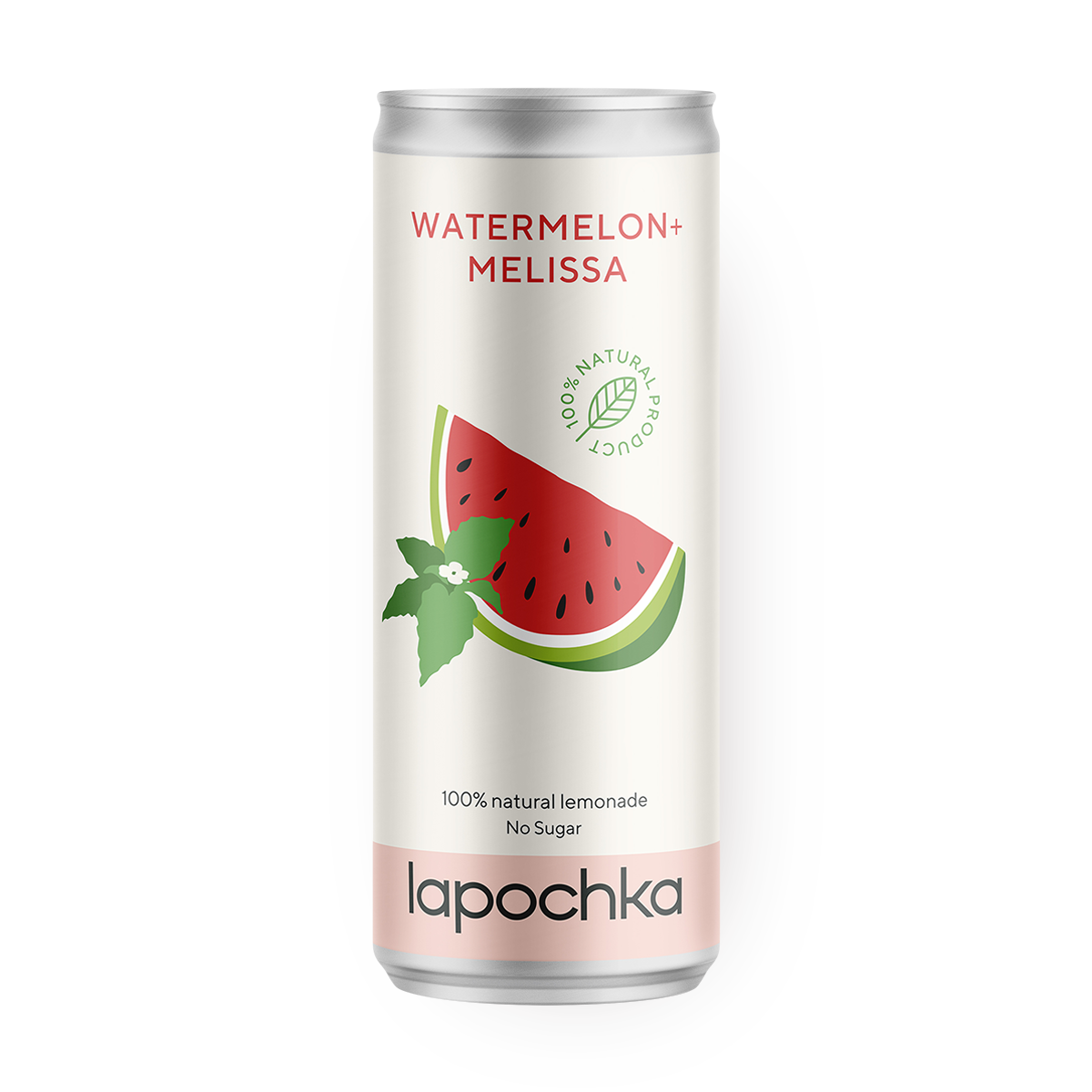 Лимонад Lapochka "Арбуз-Мелисса", в металлической банке, 0,33 л