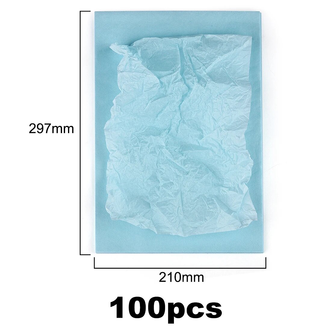 Крафт-бумага A4/A5 для упаковки, 100 листов Голубой, A4 blue