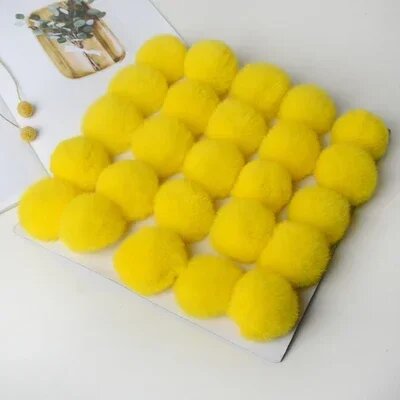 Желтые помпоны для рукоделия 4-5 см, 5 шт