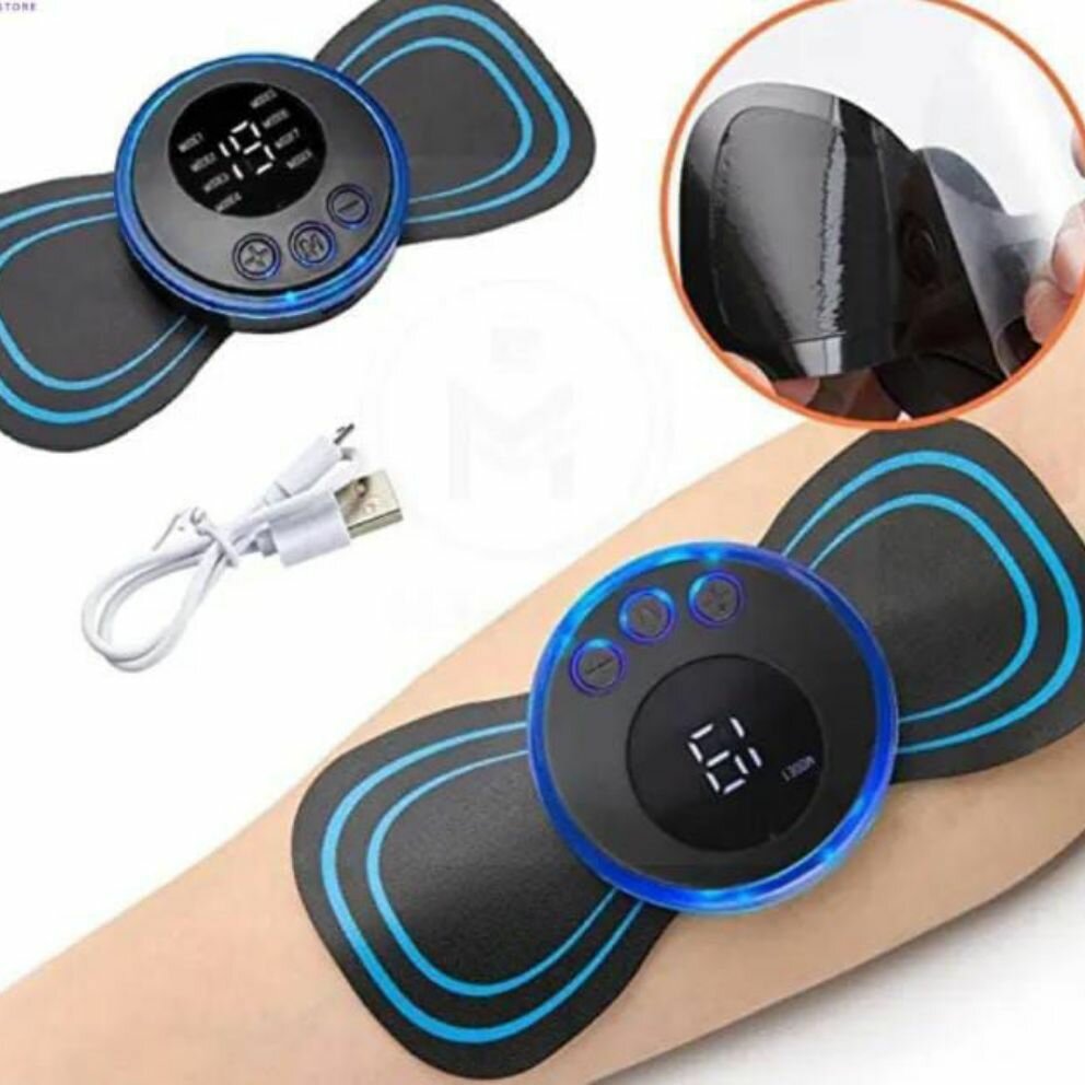 Портативный мини-электрический массажер для шеи, мини-массажер, портативный мини-электрический массажер для шеи, массажный пластырь EMS для снятия мышечной боли