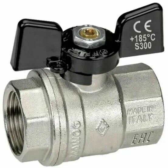 Кран шаровой 302 -1/2 гайка-гайка BUGATTI