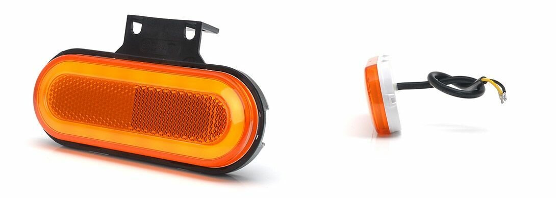 WAS Фонарь бортовой Neon Оранжевый с функцией поворотника (неоновый периметр)