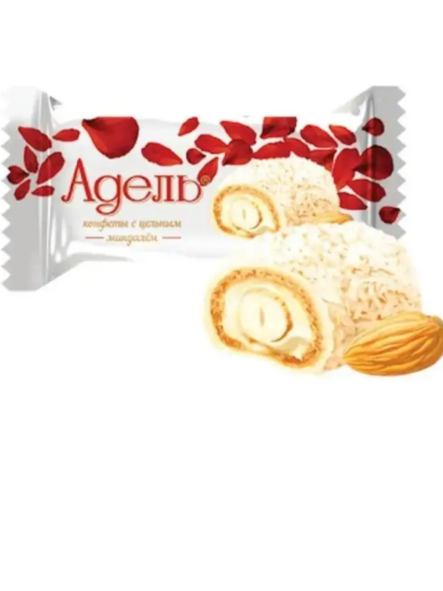 Конфеты Акконд "Адель", в вафельной оболочке, с кокосом и миндалём, 1 кг