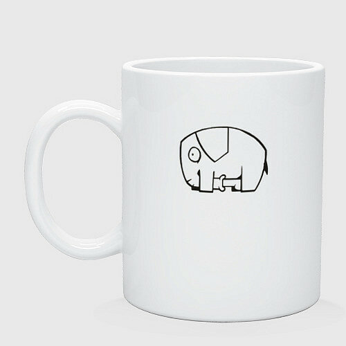 Самодостаточный слоник Керамическая кружка