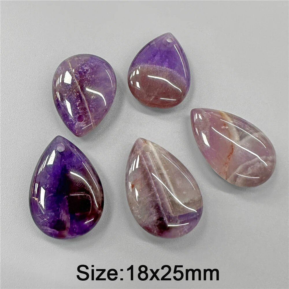 Кулоны из натурального камня Rainagem 18x25 мм Фиолетовый, 1PCS, Amethyst