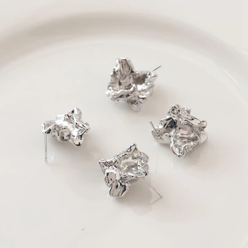 Серьги-гвоздики из латуни 14К, 2 шт.