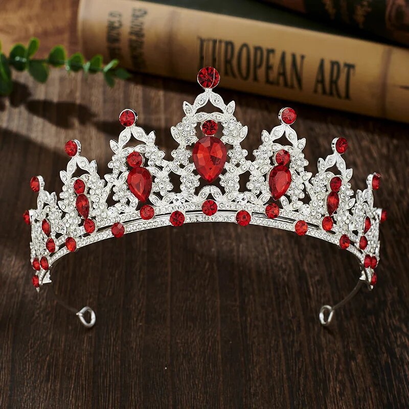 Кристальная тиара для волос, Metal color: E