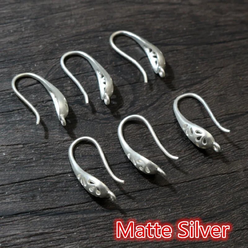 Сережки-крючки Matte Silver