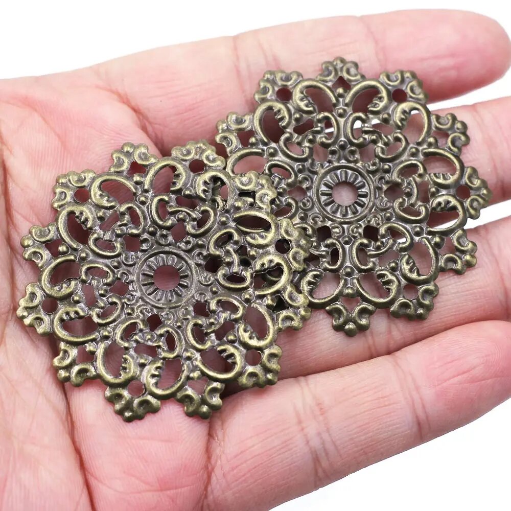 Фурнитура для бижутерии ShengCong, подвески, металл, бабочка, роза, цветок V9-N2095-BT