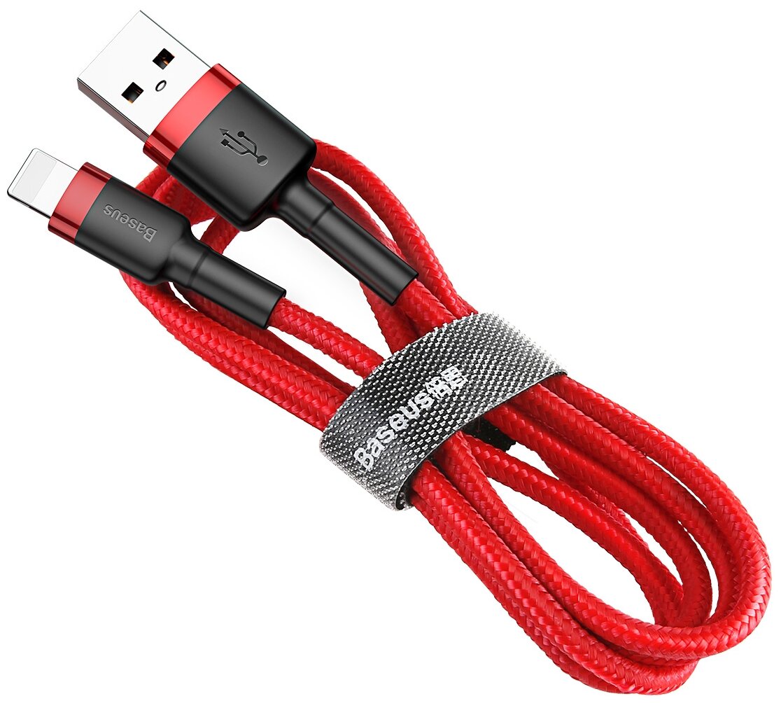 Кабель CALKLF-B09 Baseus cafule Cable USB For lightning 2.4A 1M Красный